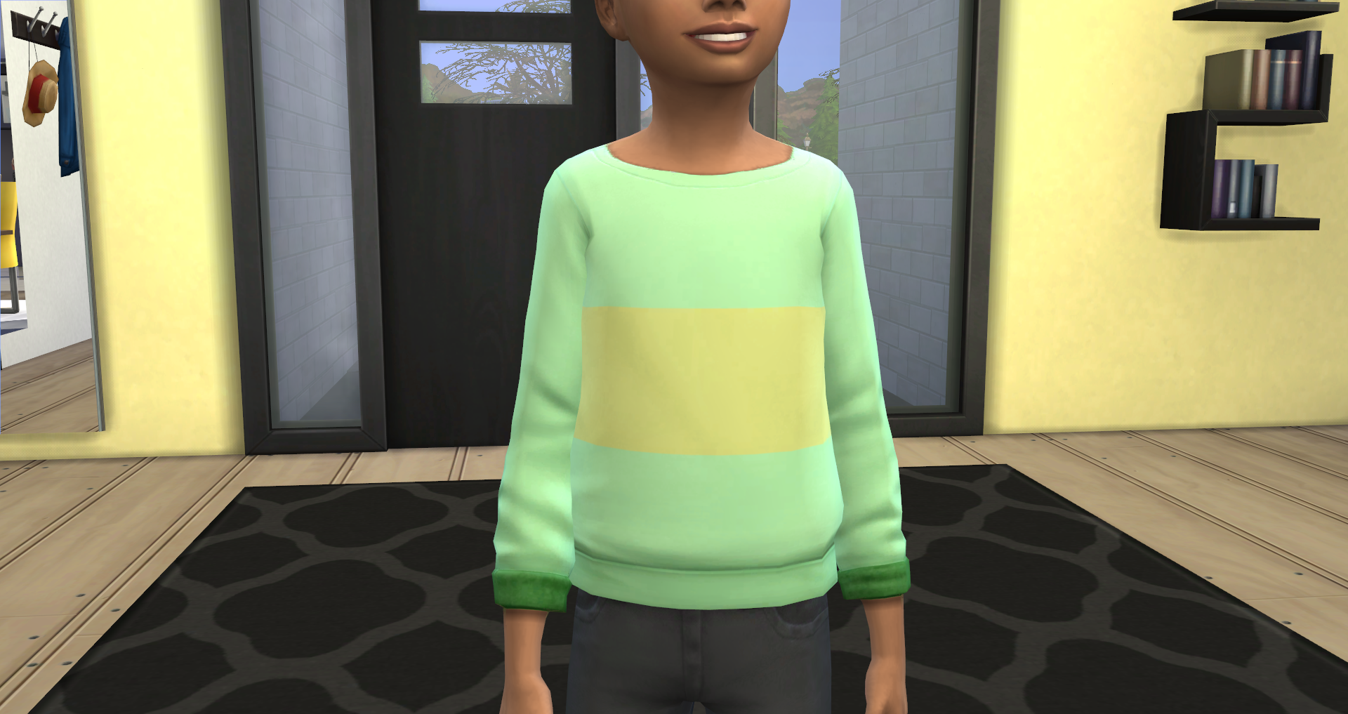 Mod The Sims - Undertale sweaters (Chara, Frisk, Asriel)