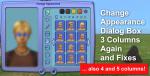 Mod The Sims - Change Appearance Dialog Box 3 Columns Again and Fixes