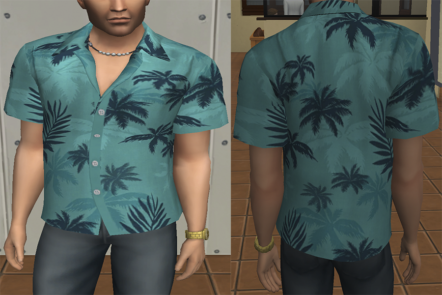 Mod The Sims - Vice City shirt (8 swatches)