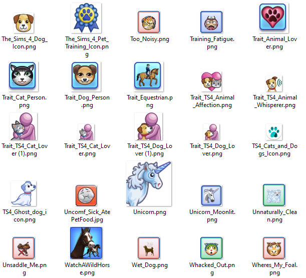 Mod The Sims - TS3/TS4 PETS Icons