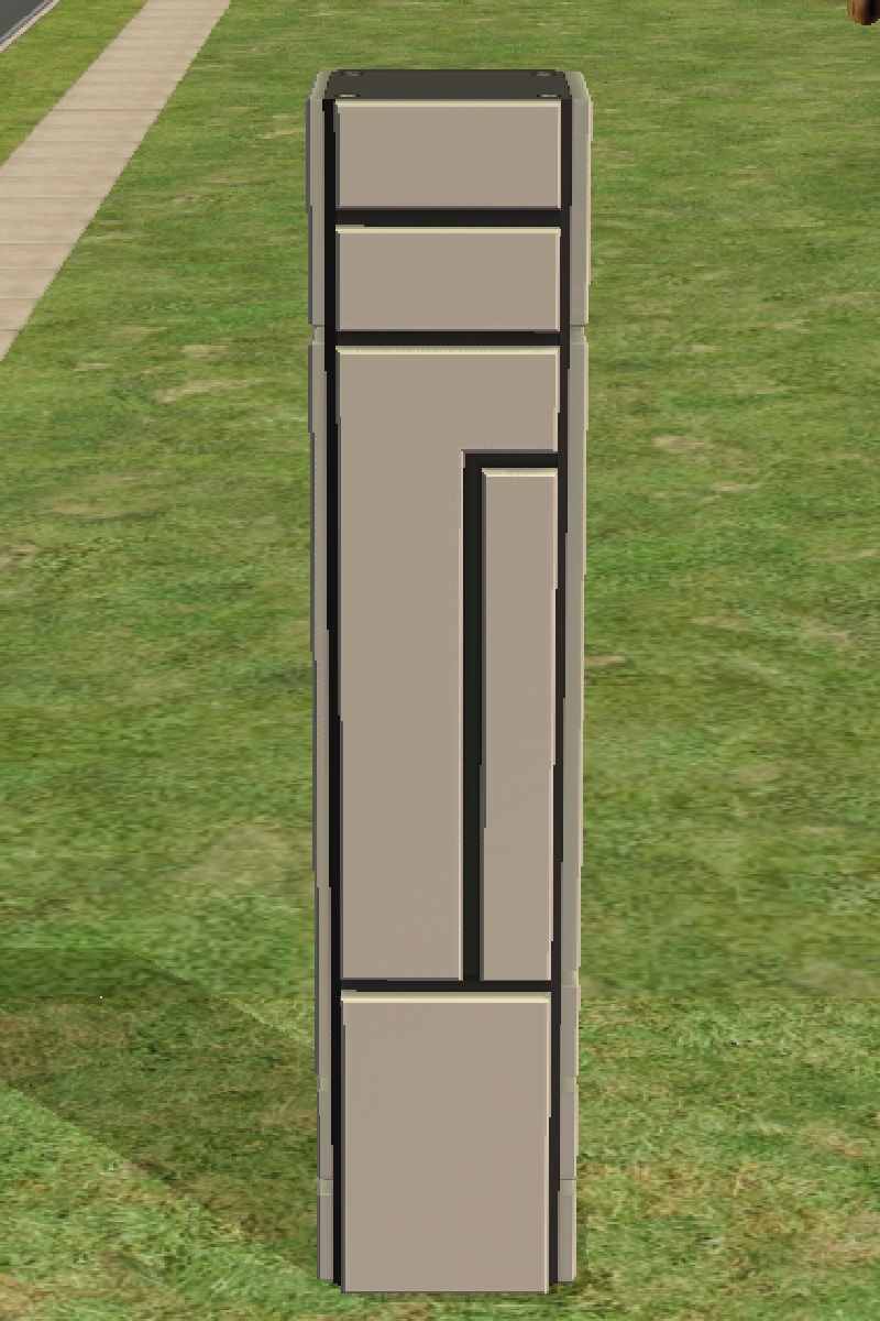 Mod The Sims - TS3_TS2 Town Life Stuff - Geometric Columns