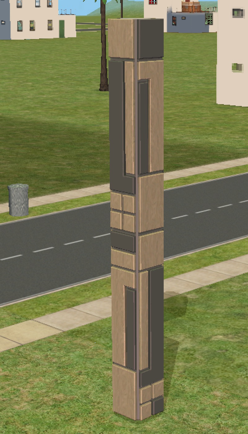 Mod The Sims - TS3_TS2 Town Life Stuff - Geometric Columns