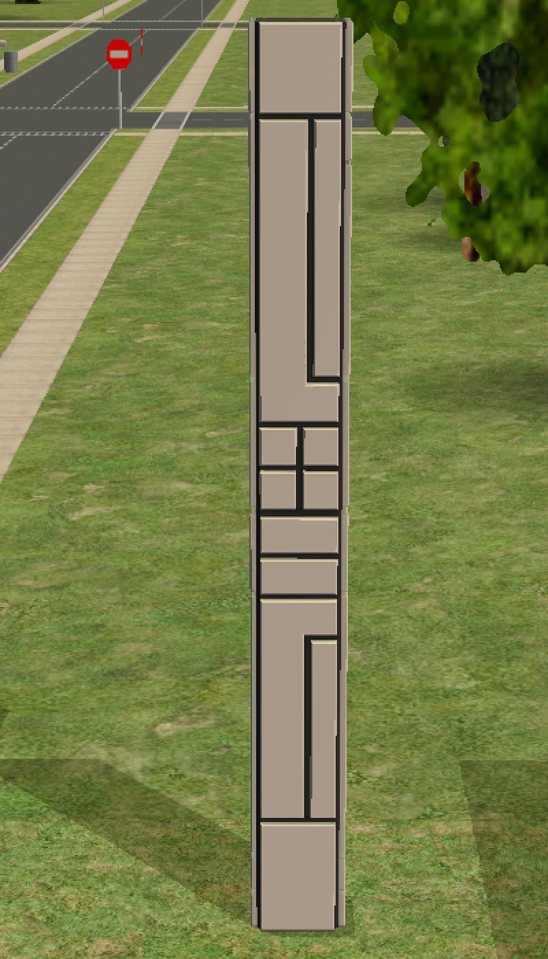 Mod The Sims - TS3_TS2 Town Life Stuff - Geometric Columns