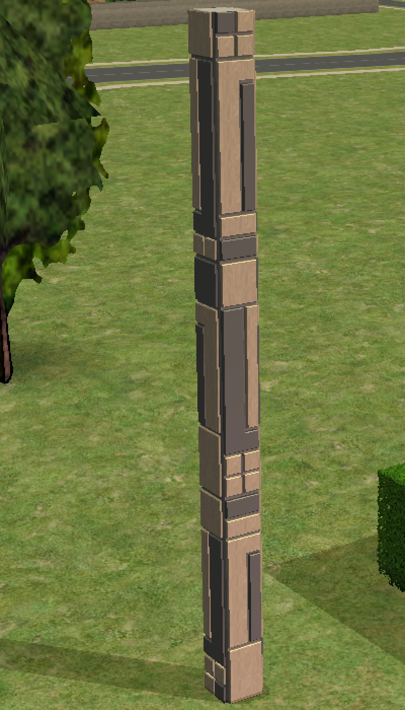 Mod The Sims - TS3_TS2 Town Life Stuff - Geometric Columns