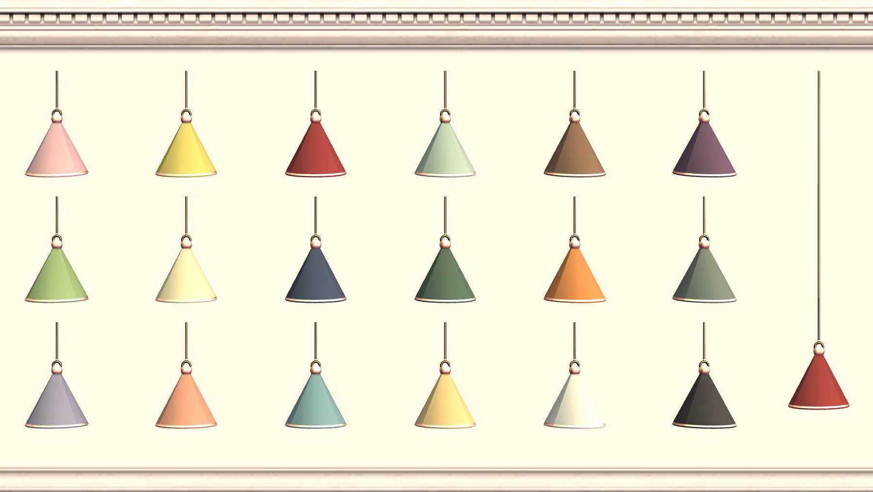 Mod The Sims - Lost & Found CAS Lamp in the Yeti Palette (+2 Extra Colours)
