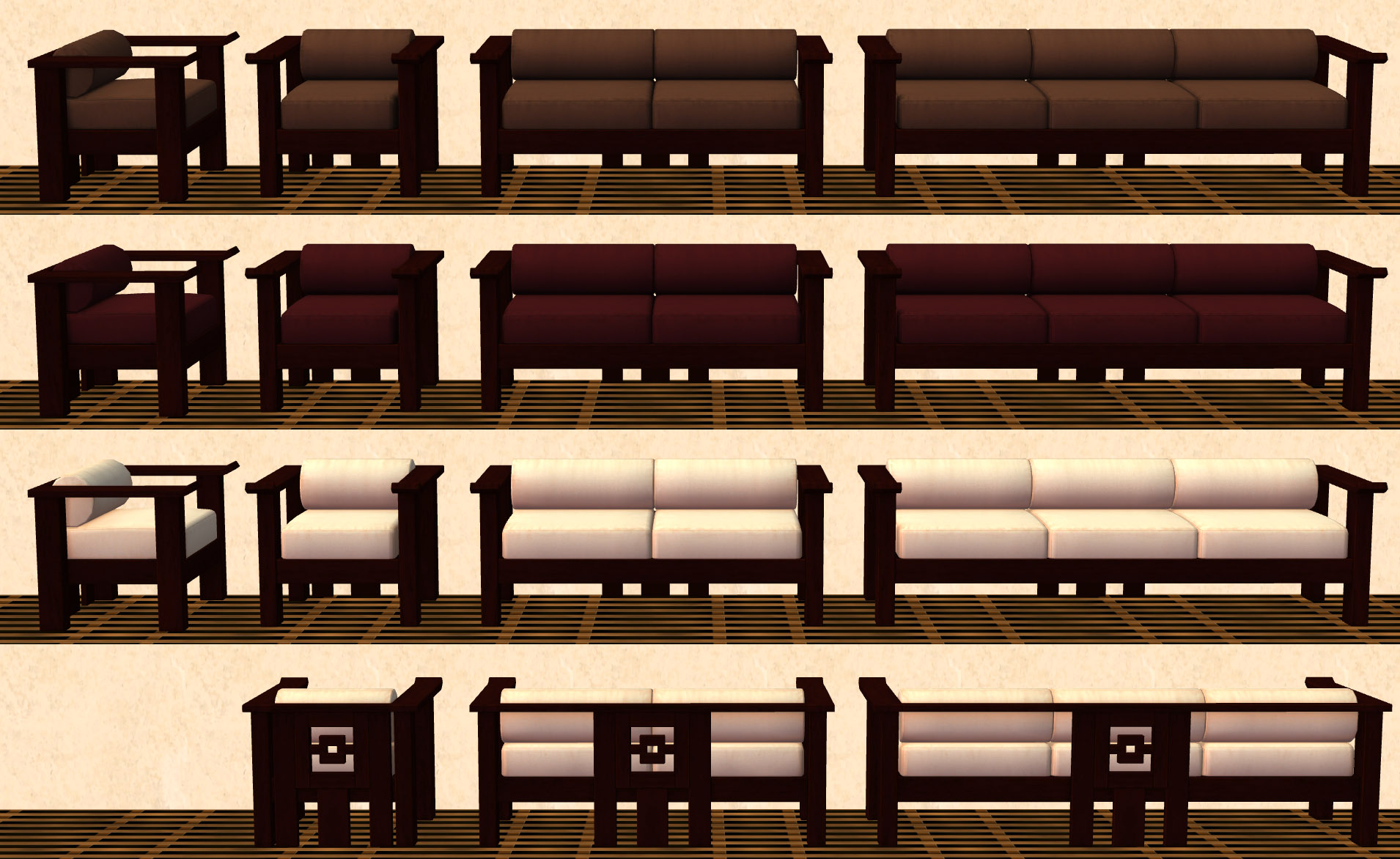 Mod The Sims - Cherry Blossom Recolours Part 3 (Asian Fusion Set)