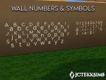 Mod The Sims - 89 Piece Wall Letters, Numbers, & Symbols Set