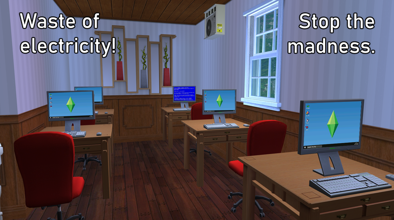 destroy computer sims 4