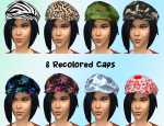 Mod The Sims - Recolored caps for ladies