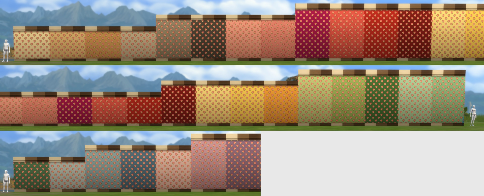 Mod The Sims - 8BitBites Pixel Art Fruit Wallpaper Set