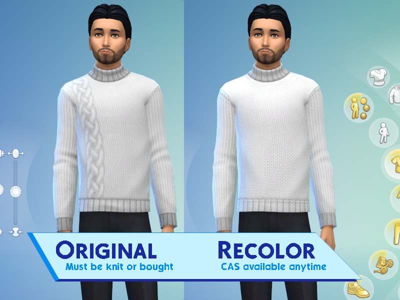 Mod The Sims - Knifty Sweater - Nifty Knitting Recolor