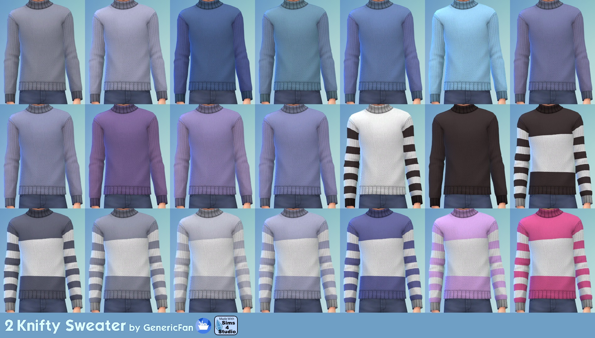 Mod The Sims - Knifty Sweater - Nifty Knitting Recolor