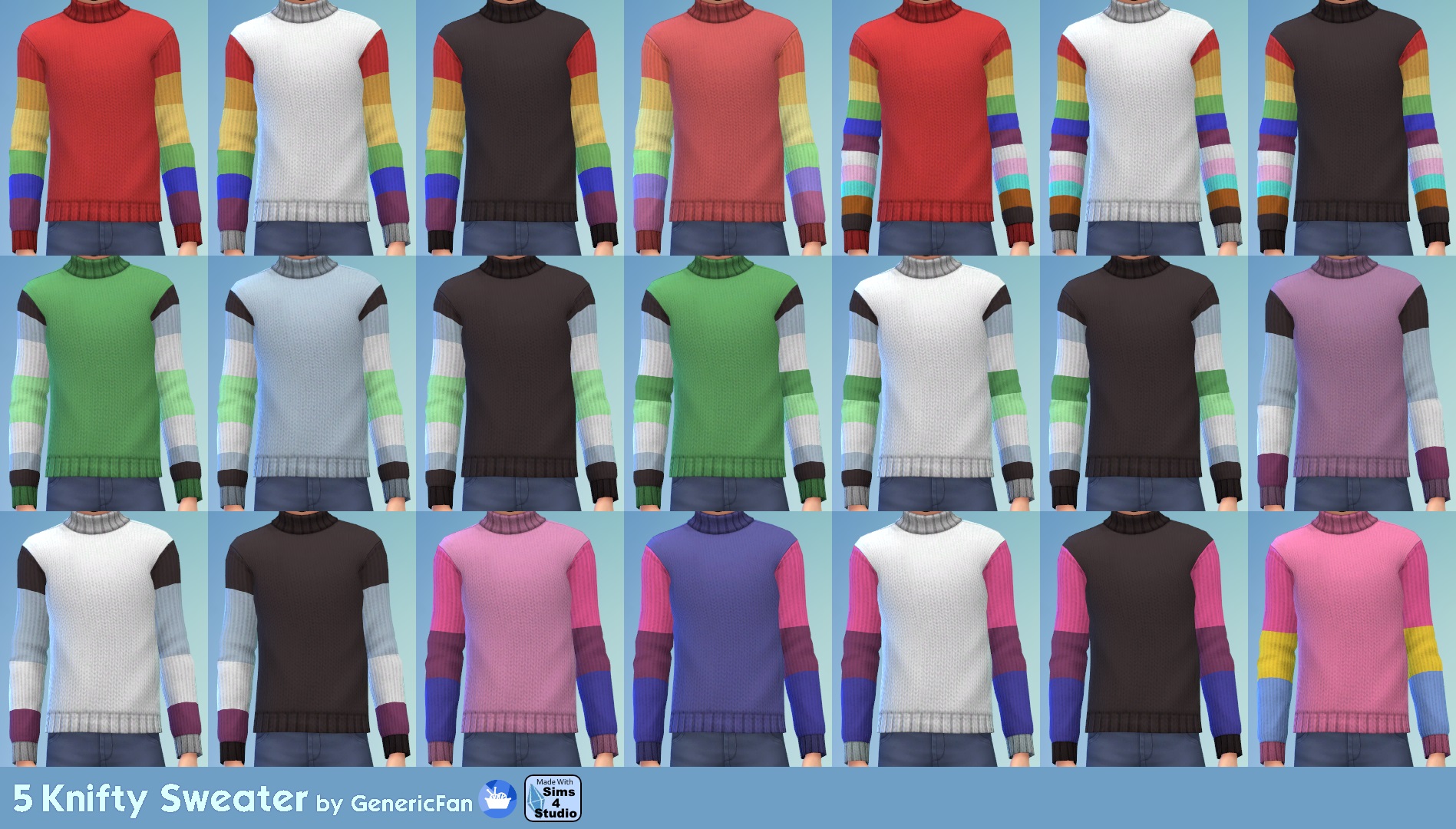Mod The Sims - Knifty Sweater - Nifty Knitting Recolor