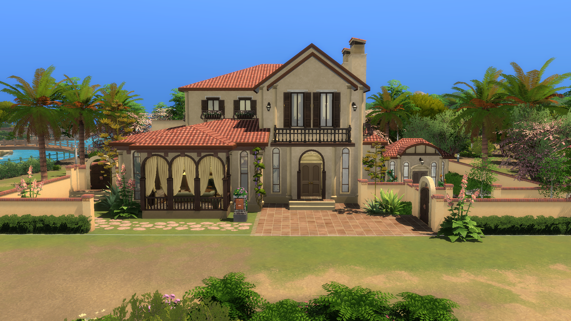 Mod Sims Spanish Revival Mansion Cc Mod The Sims Mediterranean Style