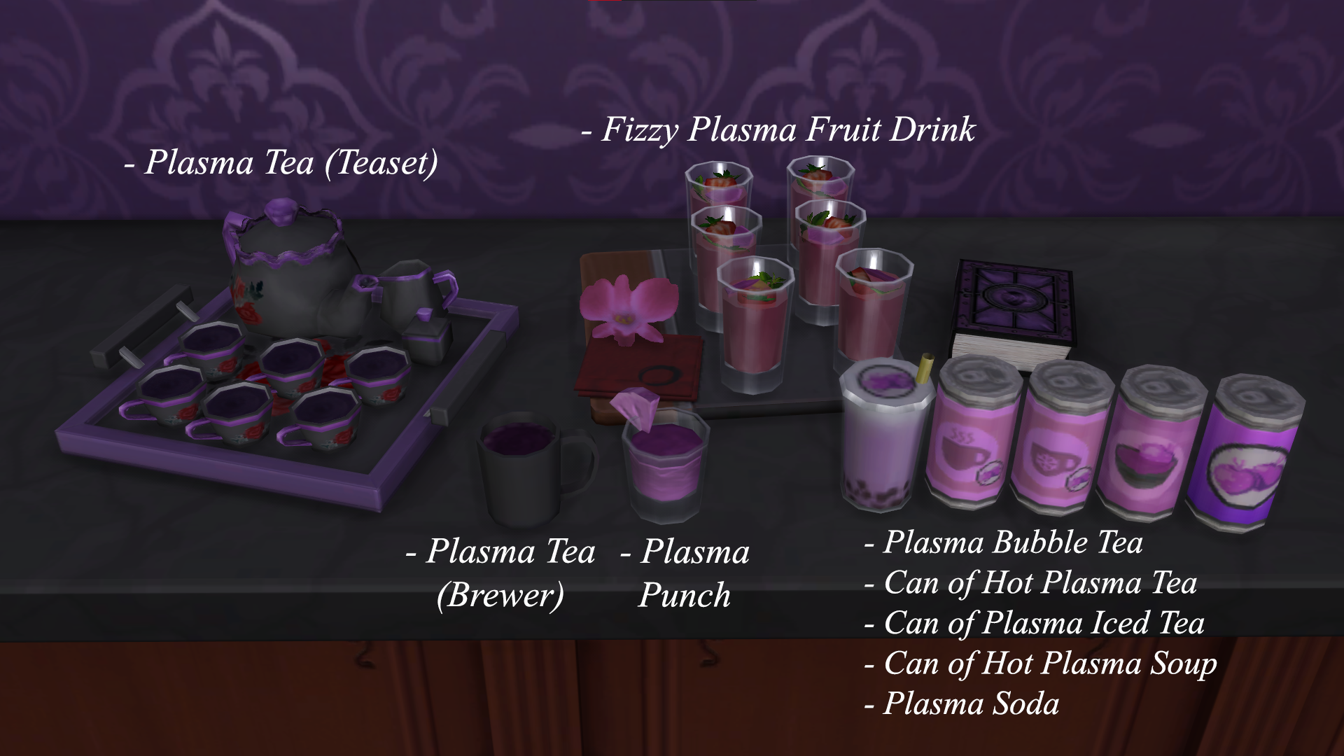 Mod The Sims - Plasma Fruit Recipes from TS4 foods & drinks