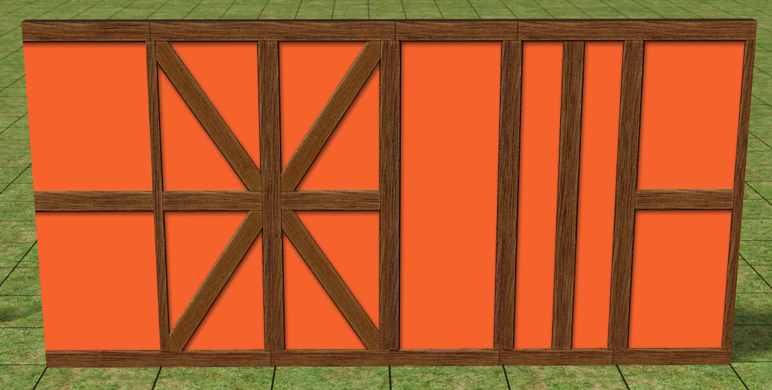 Mod The Sims - "Paste" Stucco with Timbering in Dark Wood Recolours