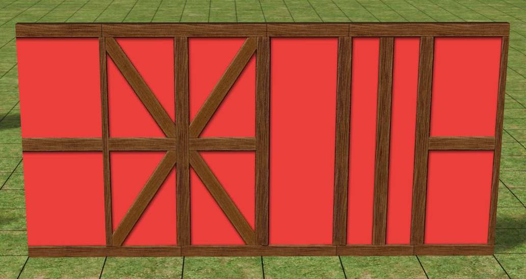Mod The Sims - "Paste" Stucco with Timbering in Dark Wood Recolours