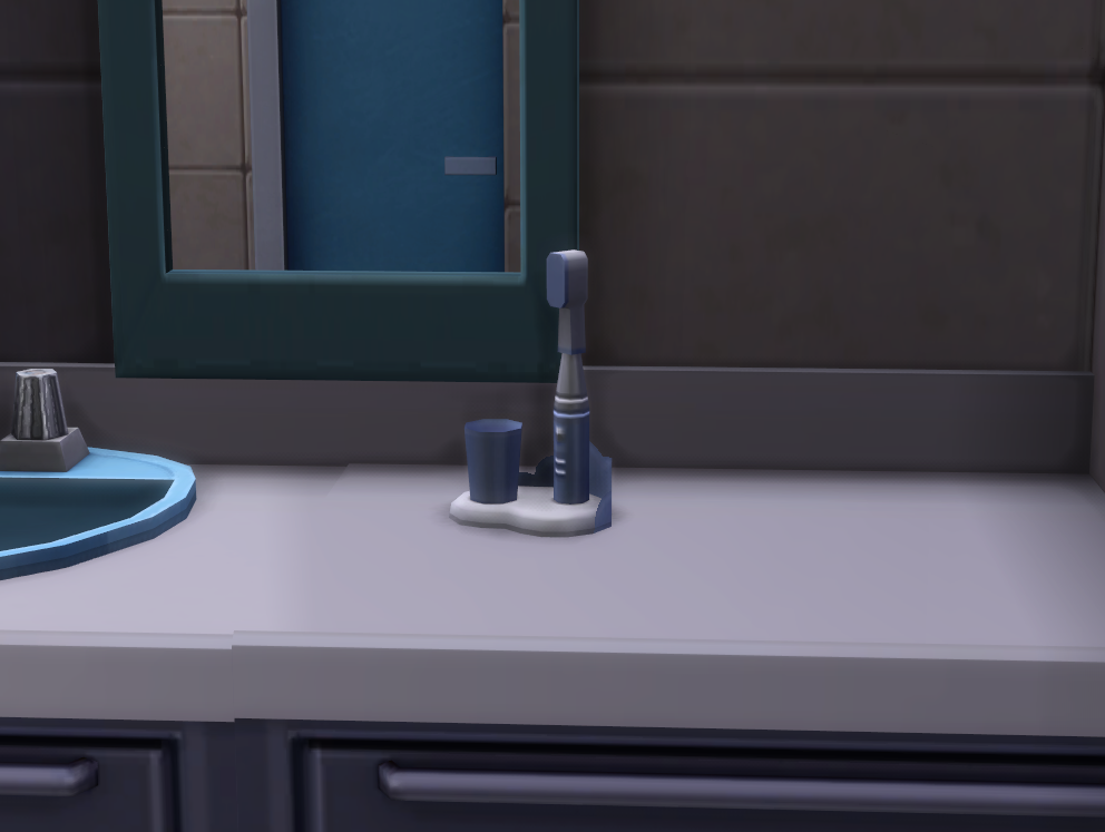 Mod The Sims - Decor with a Purpose: Usable Toothbrush Holder