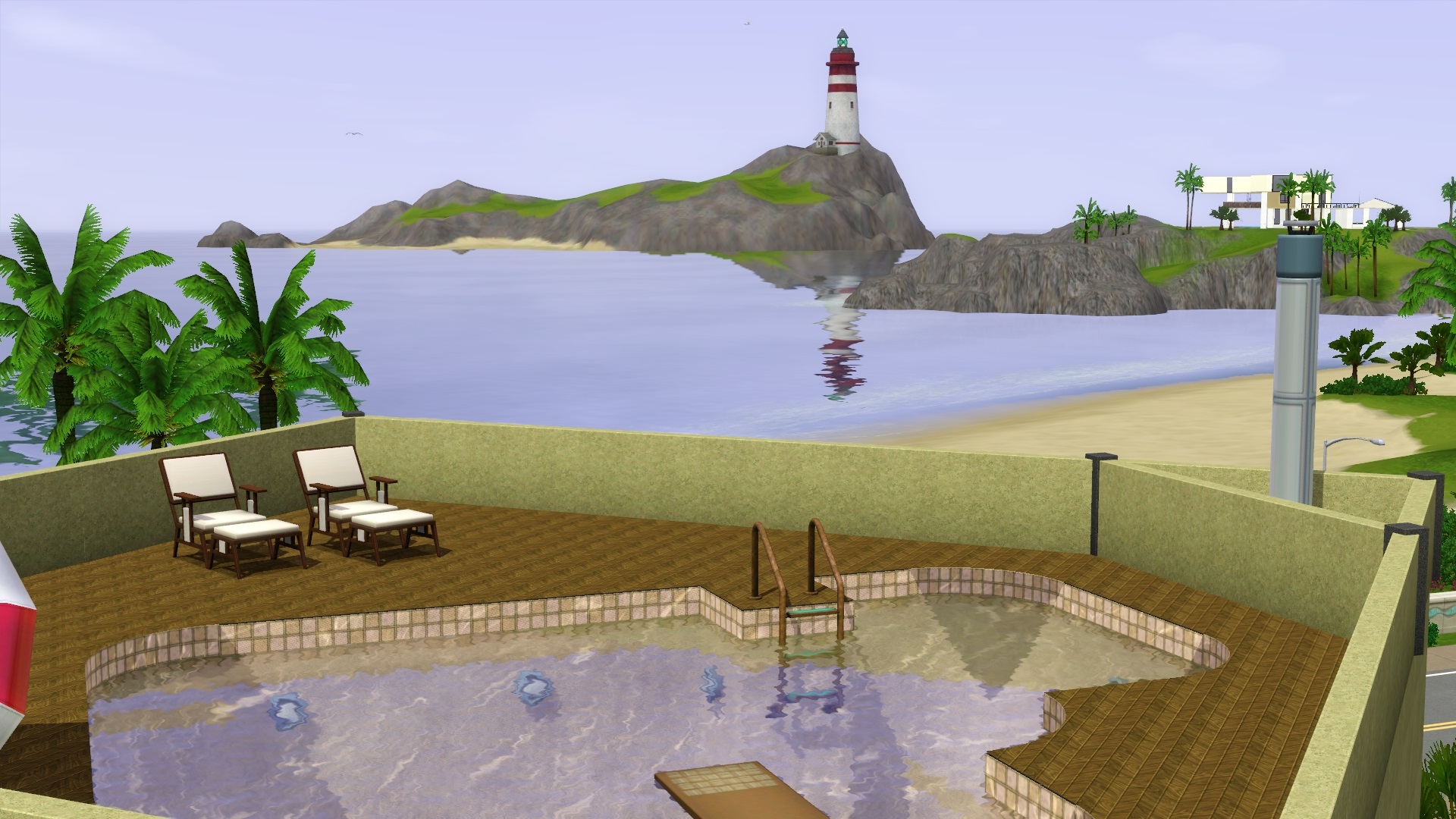 Mod The Sims - House with a Pool on the roof