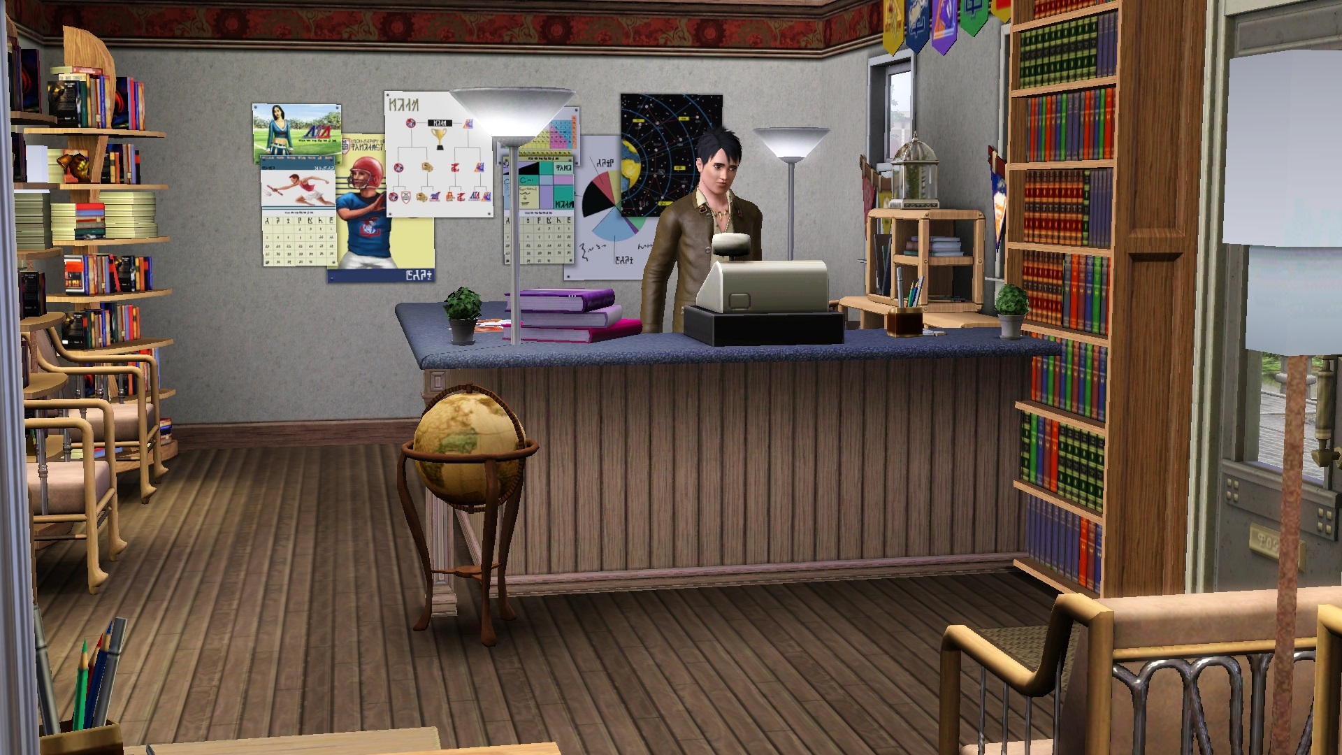 Mod The Sims - Library in the Train Compartment
