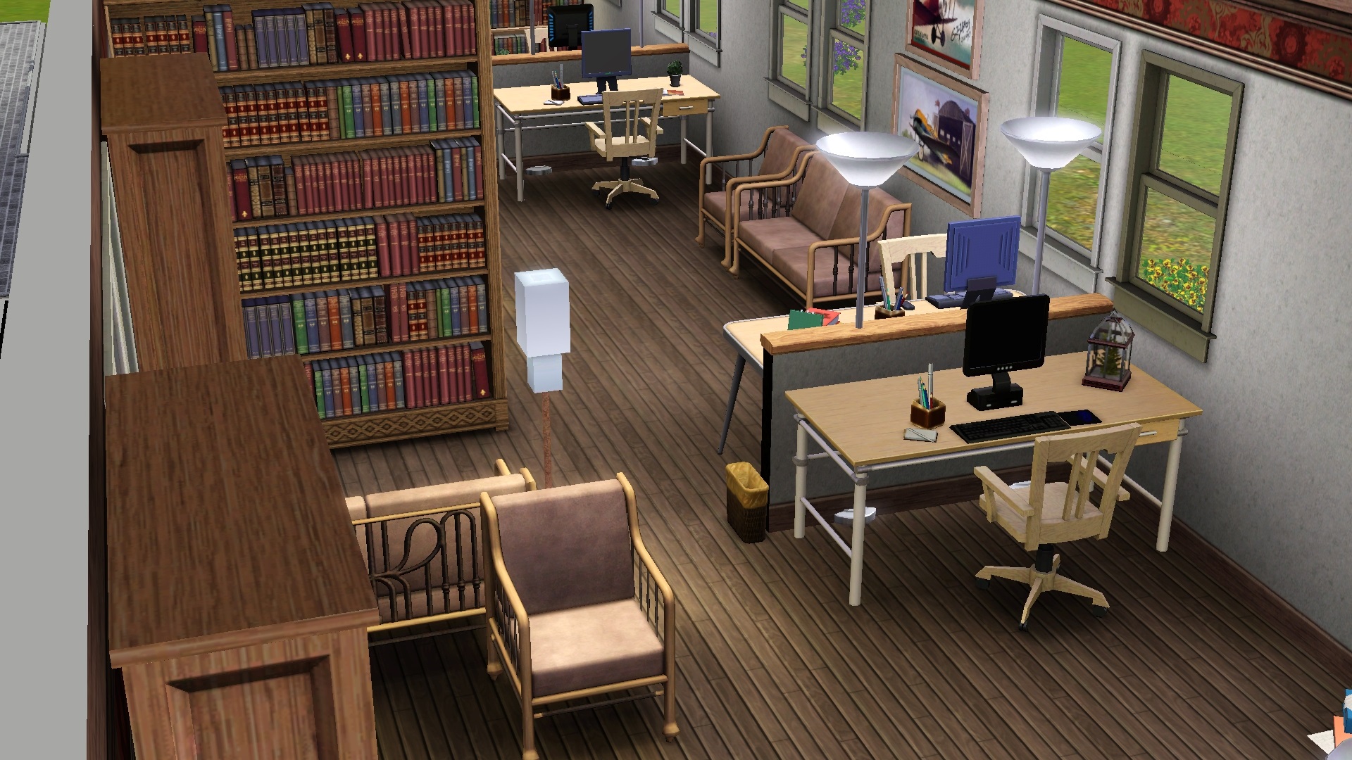 Mod The Sims - Library in the Train Compartment