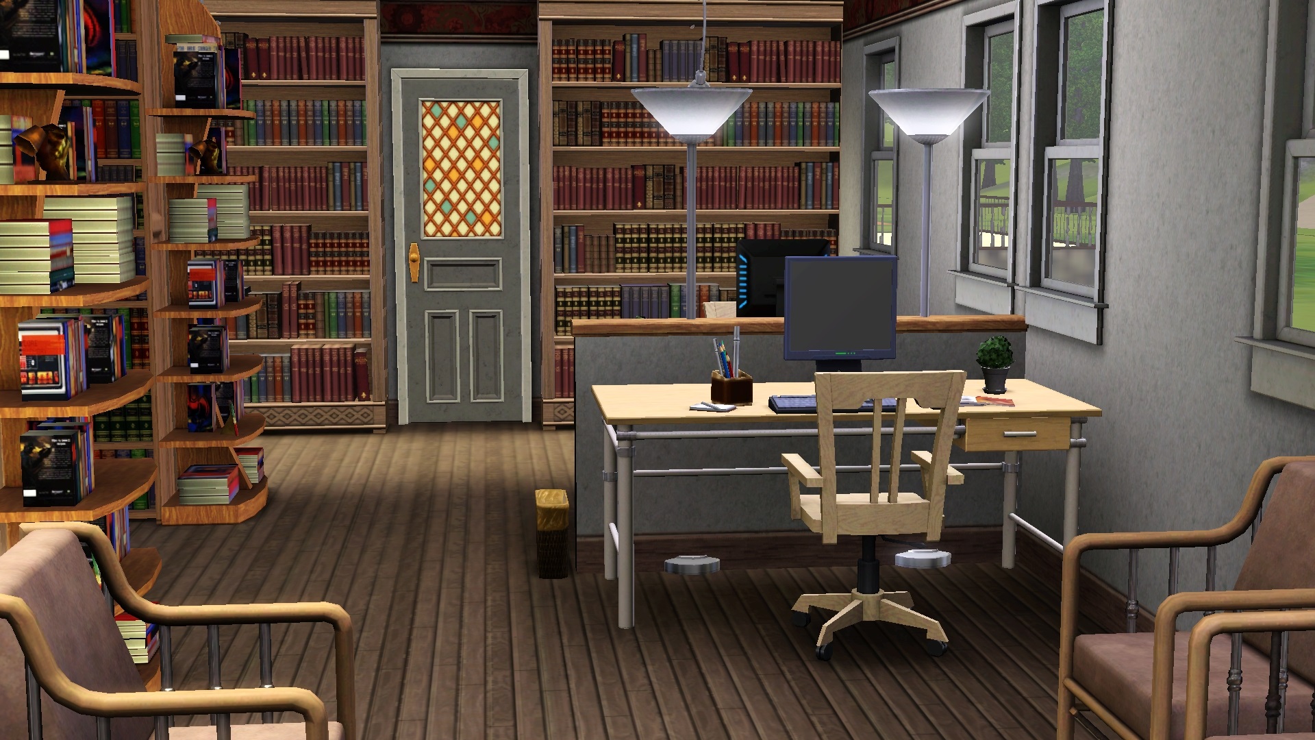 Mod The Sims - Library in the Train Compartment