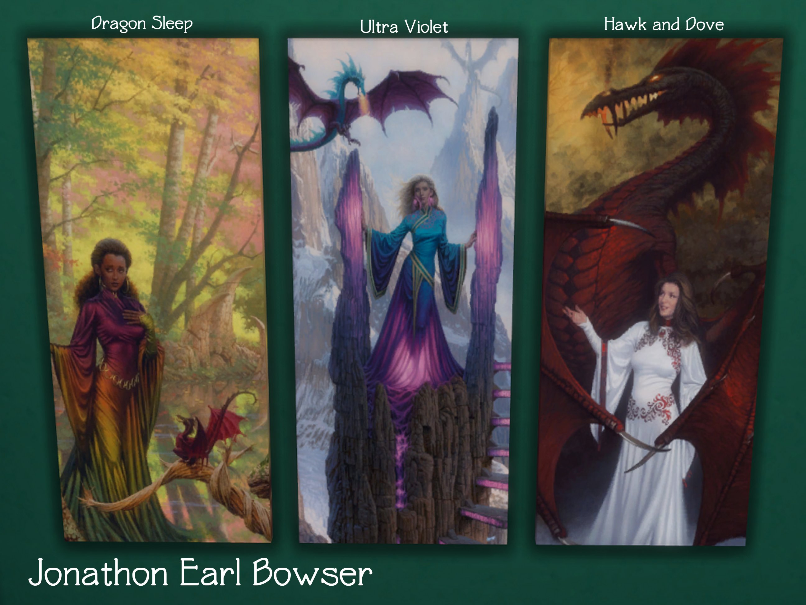 Mod The Sims - Jonathon Earl Bowser Paintings - Dragons and Stars