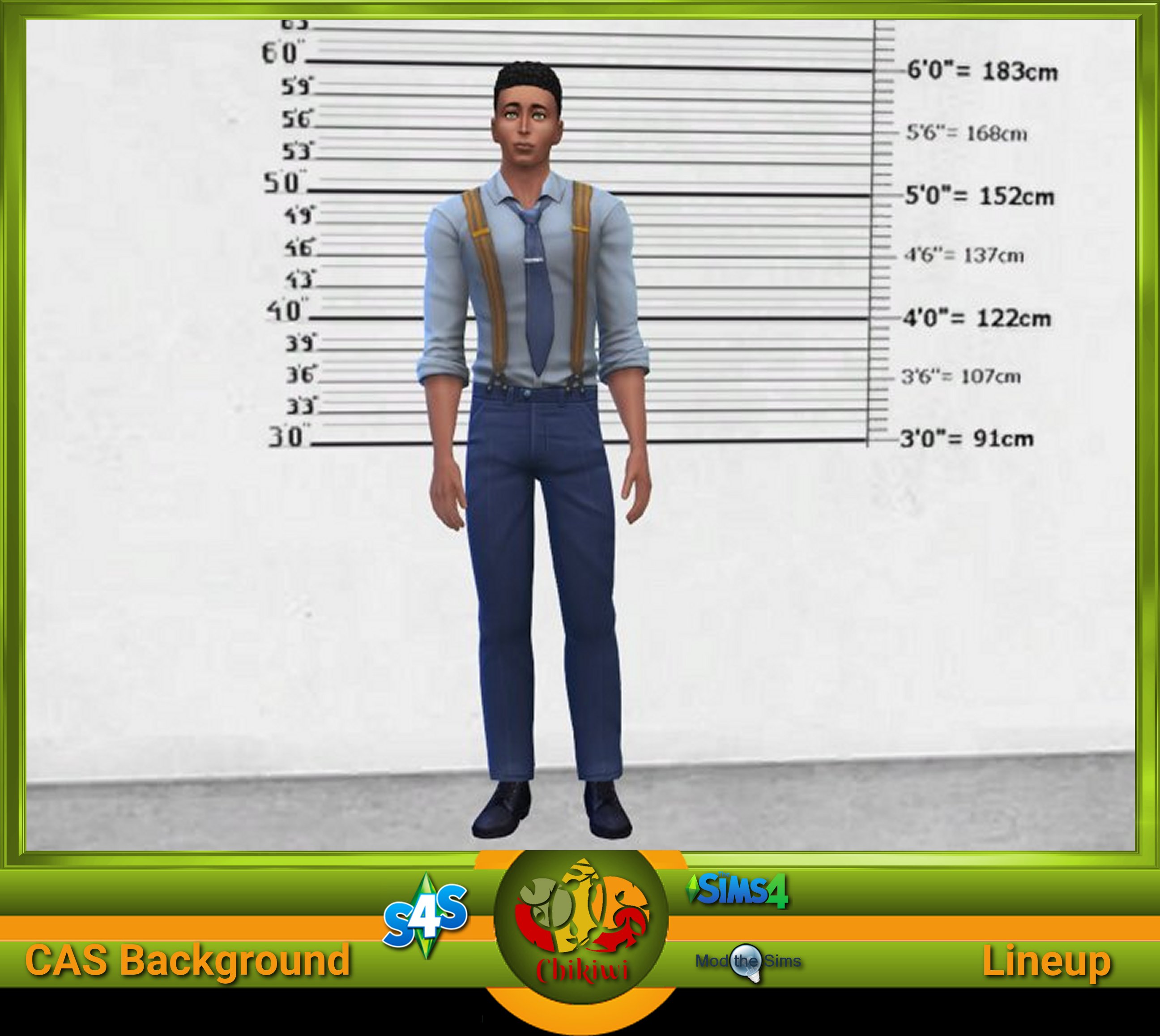 Mod The Sims - Lineup Height Chart - CAS Backgrounds
