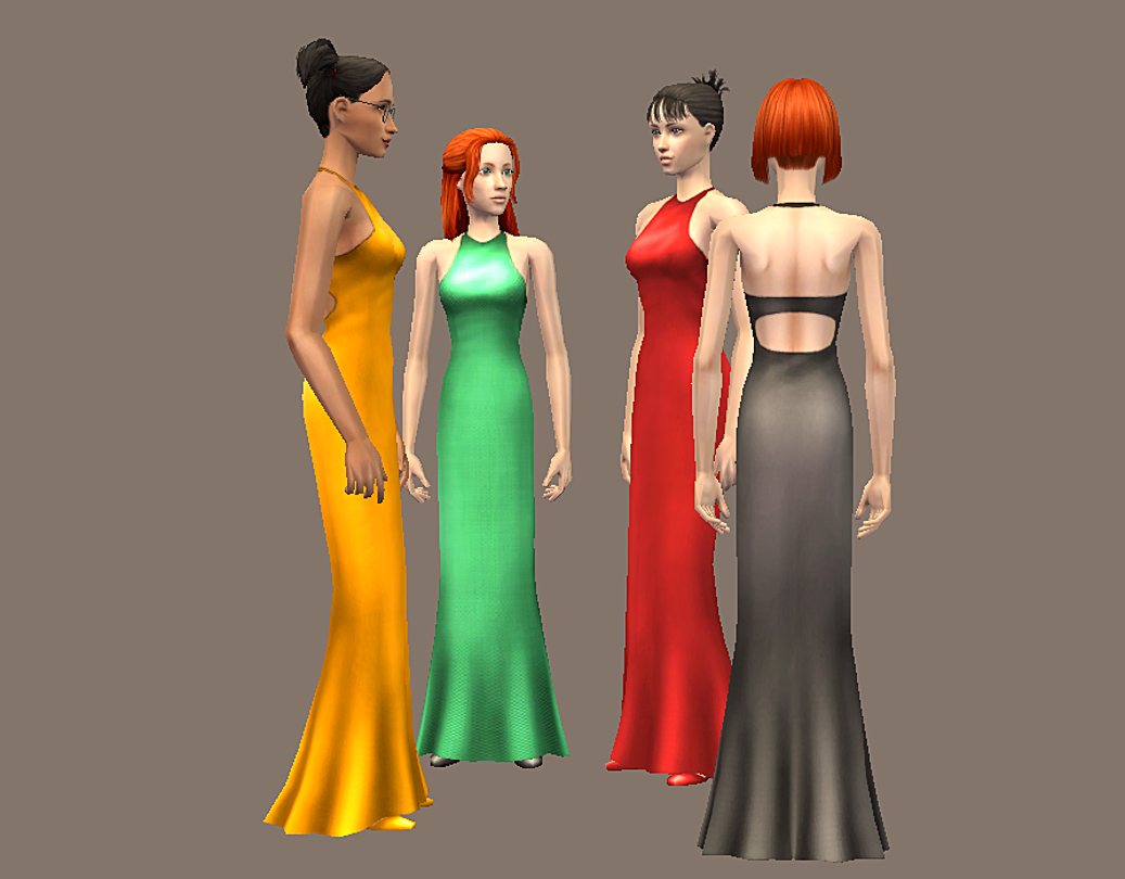 Mod The Sims - DEFAULT - Female Dress Formal Trumpet