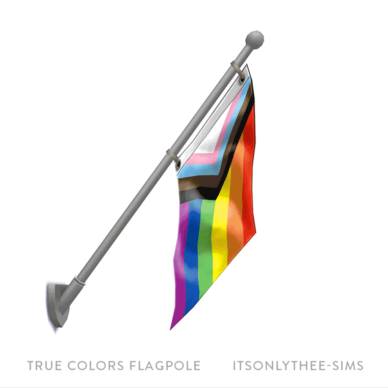 Mod The Sims - True Colors - BGC Deco Flagpole