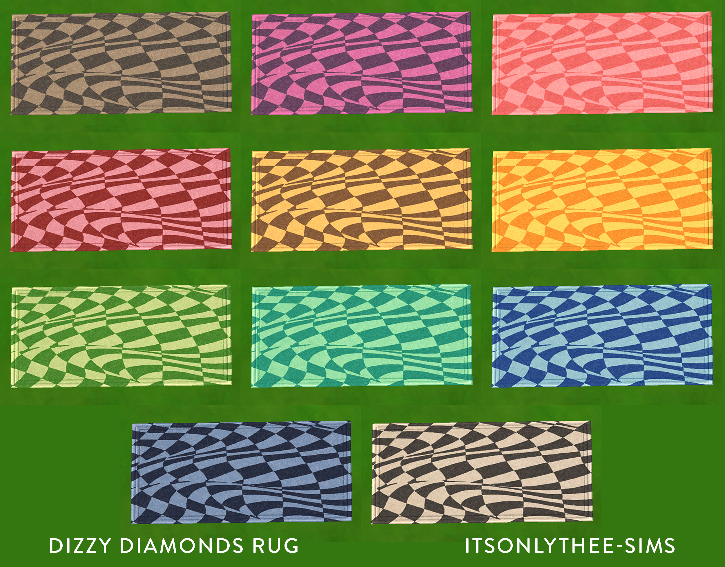 Mod The Sims - Dizzy Diamonds - BGC Rug