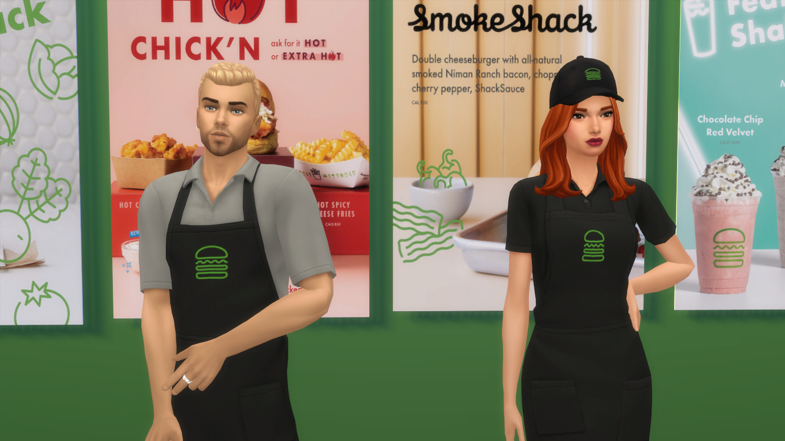 Mod The Sims - Shake Shack Uniform + Cap