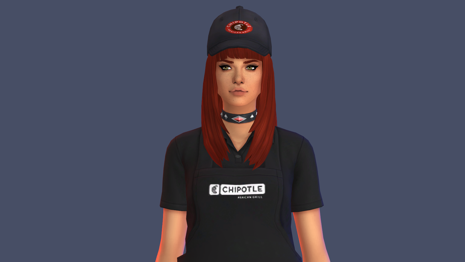 Mod The Sims - Chipotle Uniform + Hat
