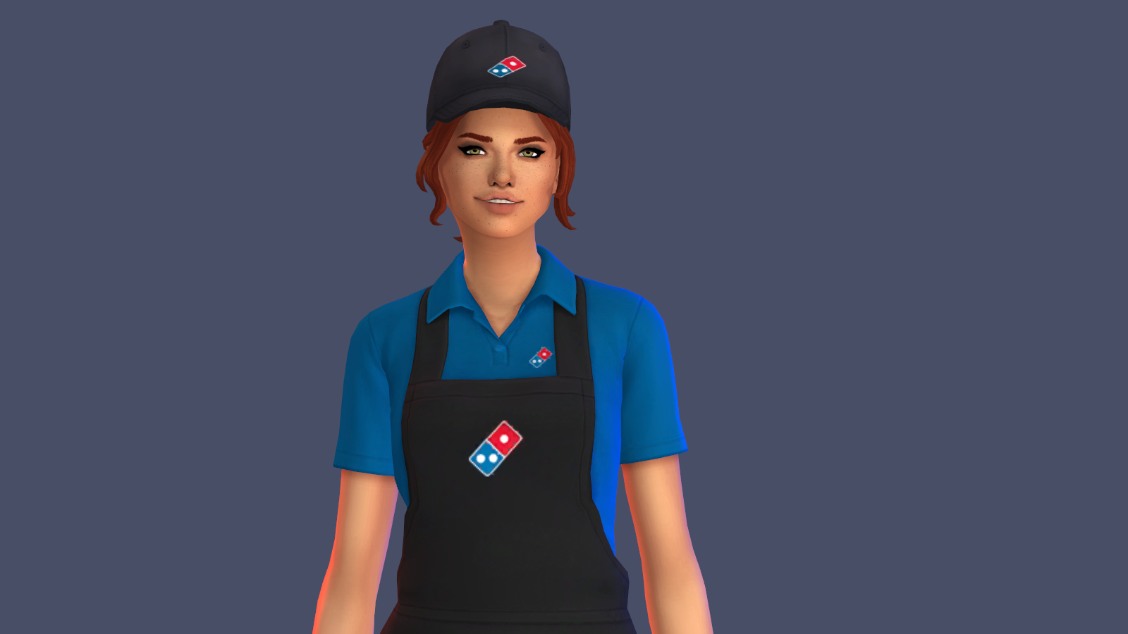 Mod The Sims - Domino's Pizza Uniform + Hat