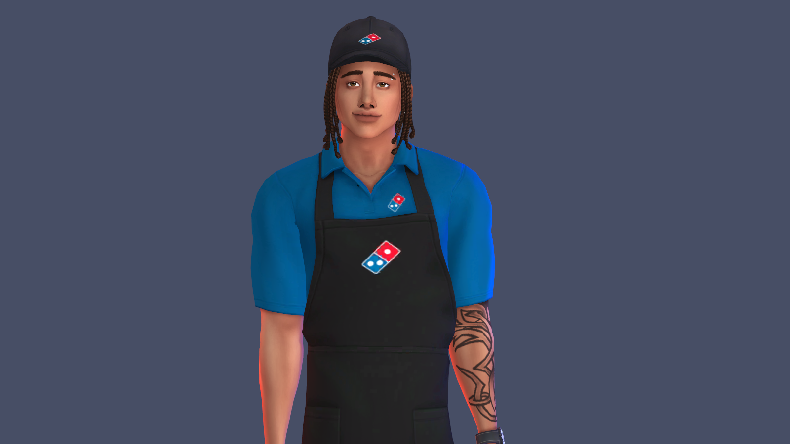Mod The Sims - Domino's Pizza Uniform + Hat