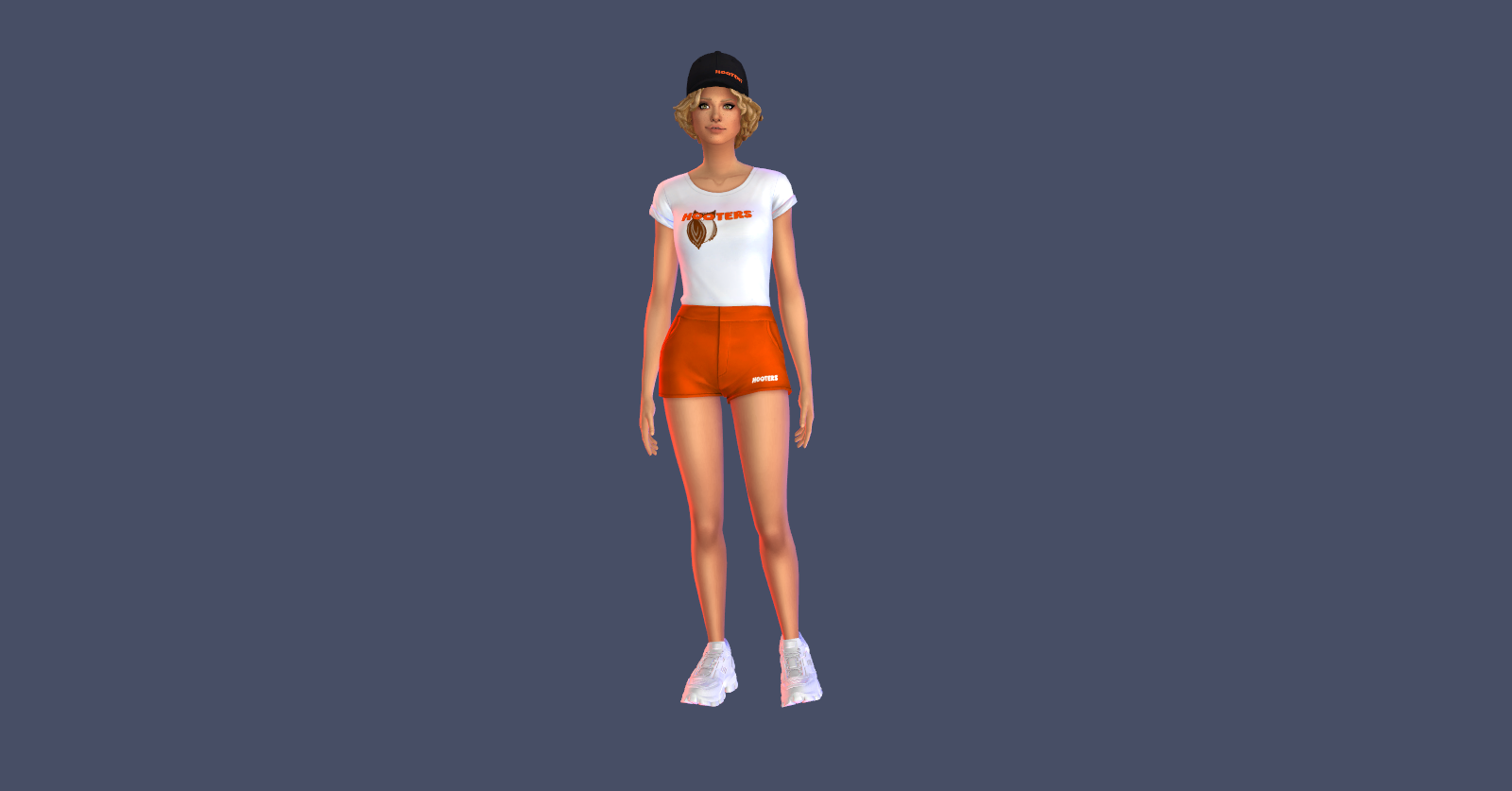 Mod The Sims - HOOTERS uniform with slogan (Version 2)