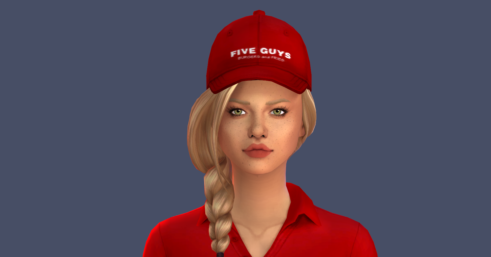 Mod The Sims - Five Guys Uniform + CAP