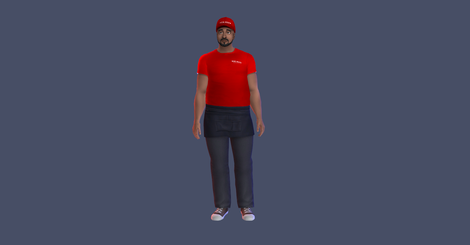 Mod The Sims - Five Guys Uniform + CAP