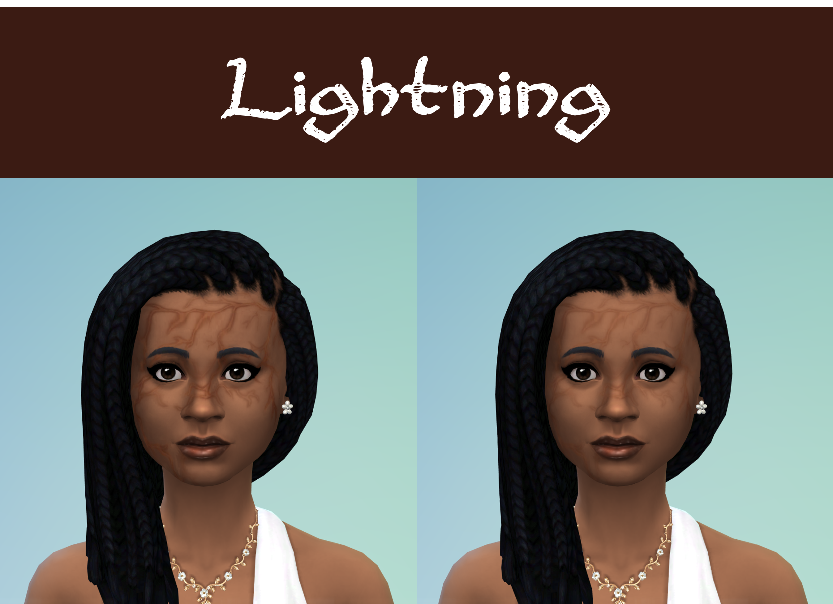 lightning scars on dark skin