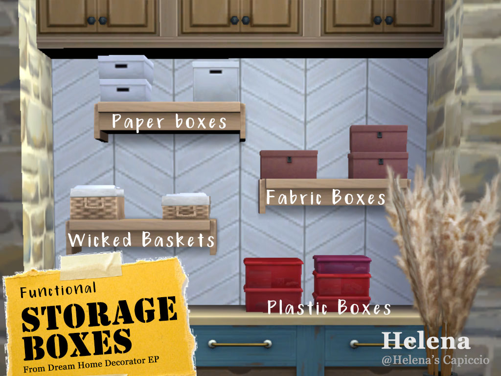 Mod The Sims - Functional storage boxes from Dream Home Decor