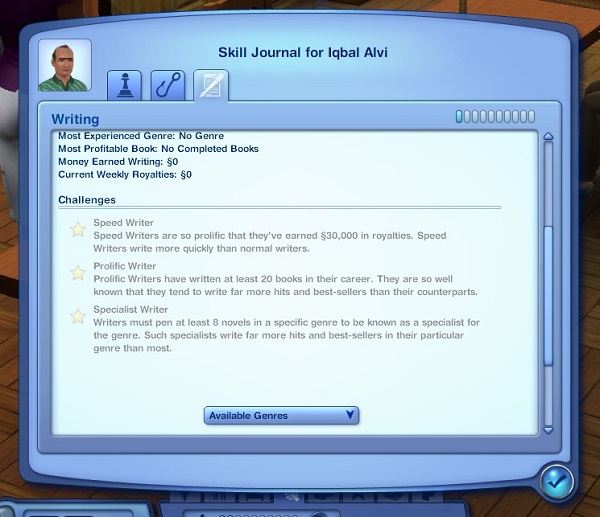 Mod The Sims - Harder Writing Skill (TS3SU)