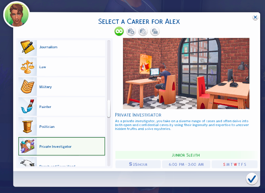 Mod The Sims - Private Investigator Career v1.0