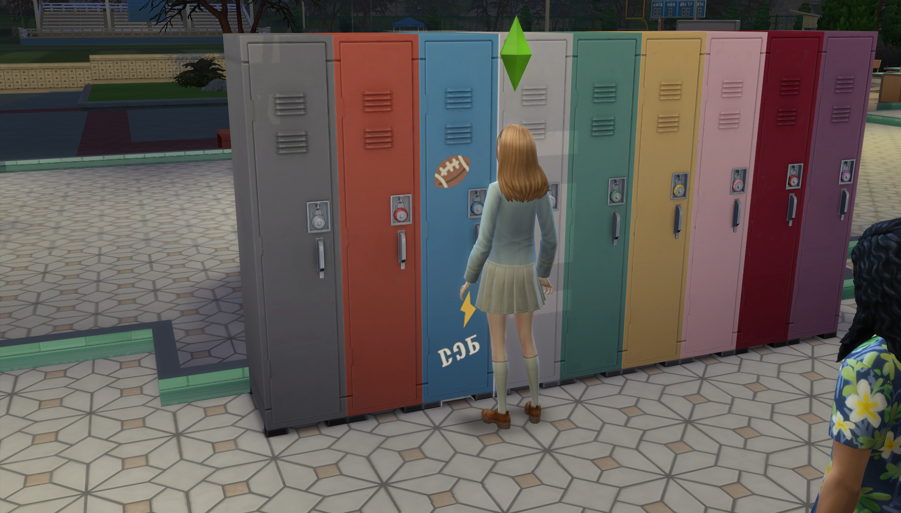 Mod The Sims - Sims 4 High School Years: Narrower High School Lockers ...