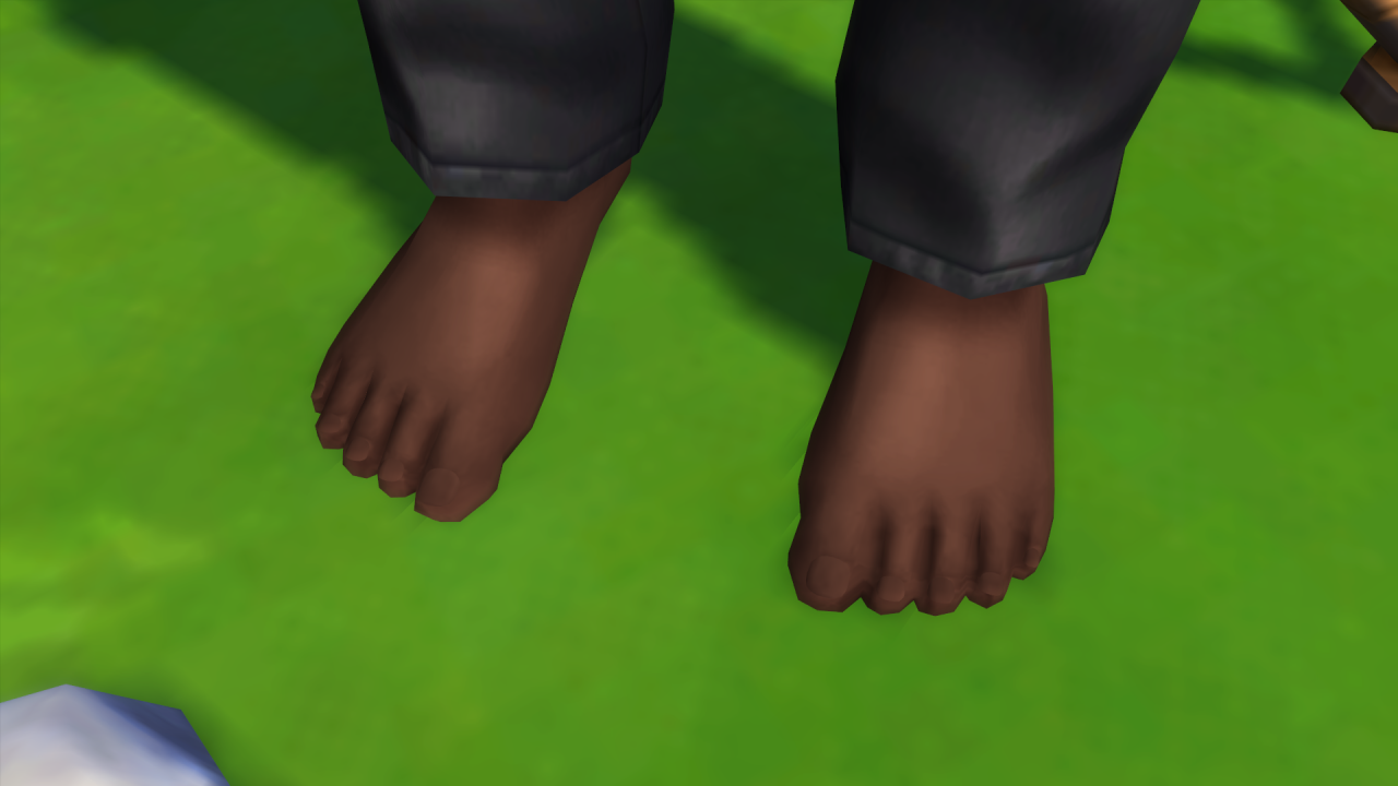 Mod The Sims - Maxis' high res feet - default override both frames ...