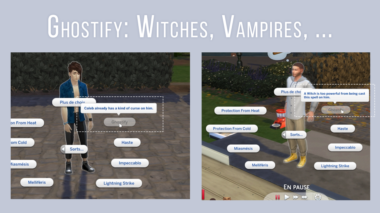 Mod The Sims - New custom spell : Ghostify and Vade Retro Phantasma