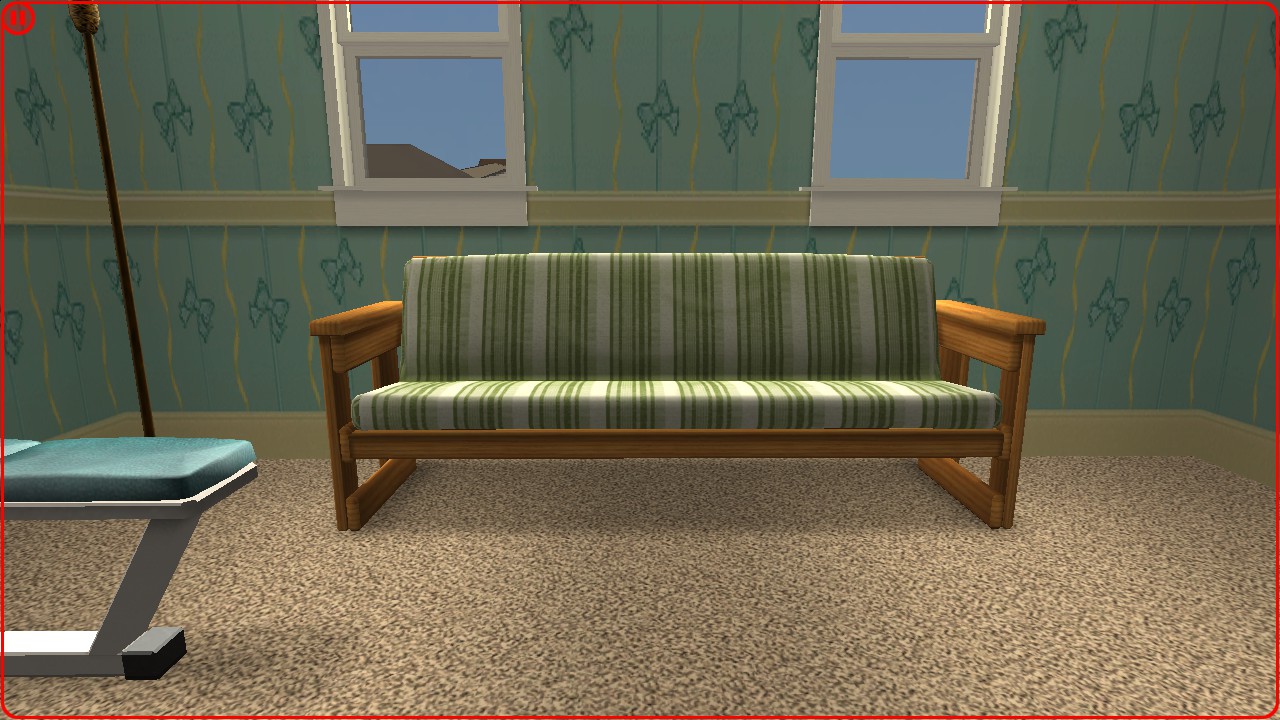 Mod The Sims - The Sims 1 Green 3-Seat Loveseat Recolor of the ...