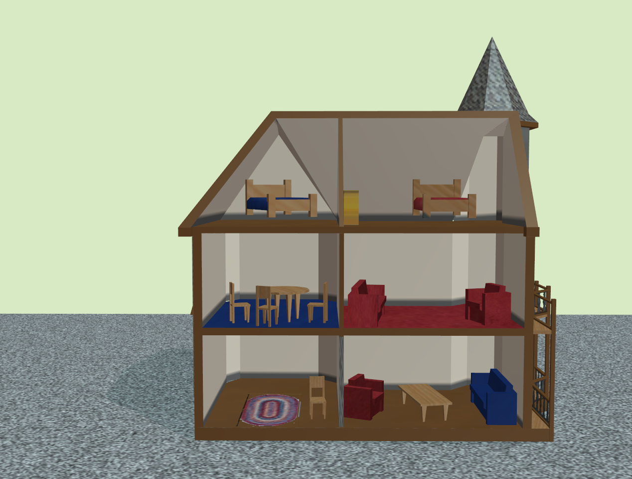 Mod The Sims - Will Lloyd Wright 'Maxis" Dollhouse Recolors