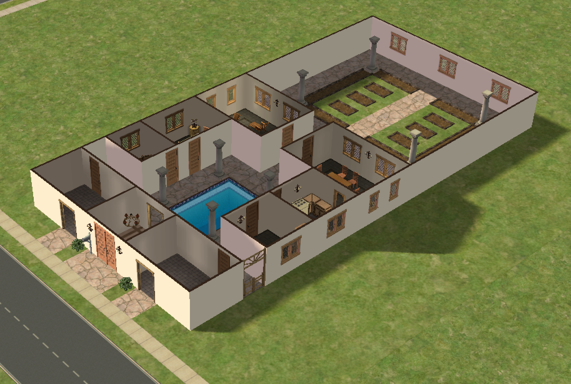 roman villa floorplan