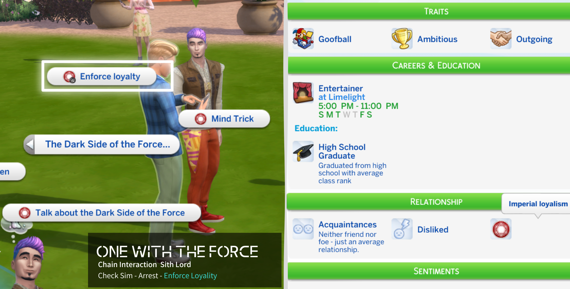 Mod The Sims - Star Wars: One With The Force
