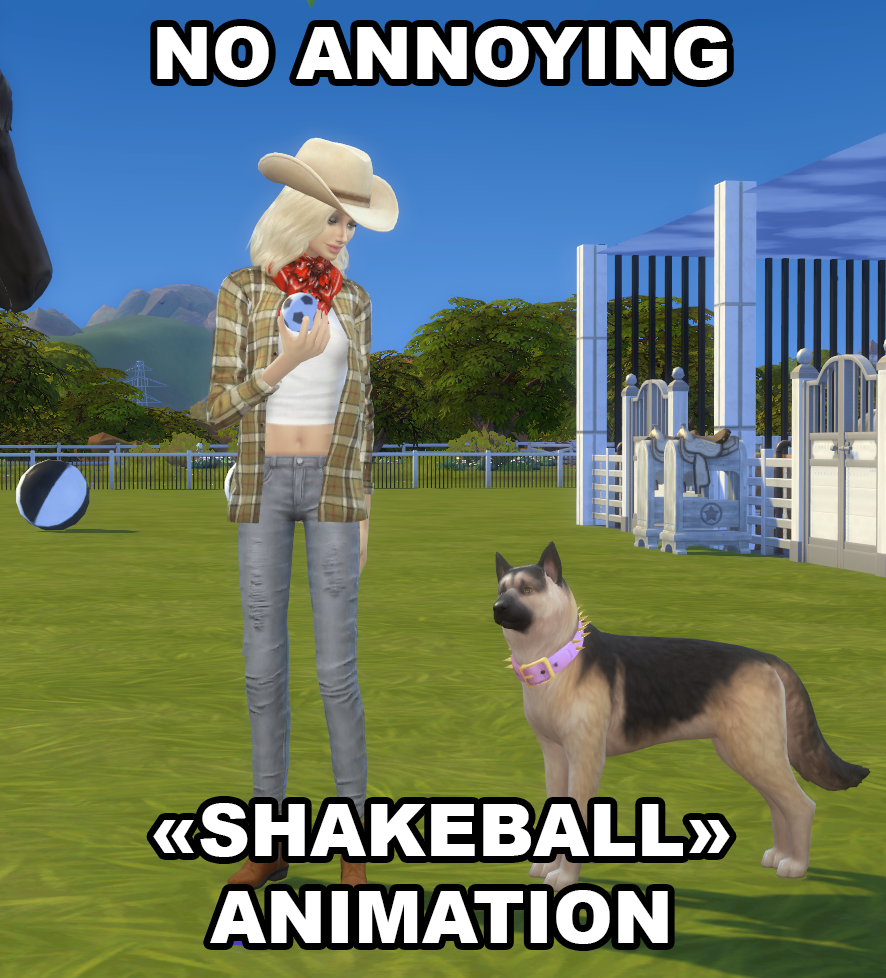 Mod The Sims - More natural play "Fetch!" (no annoying "shake ball ...